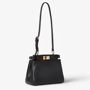 Fendi My Peekaboo Xs Black Leather Bag